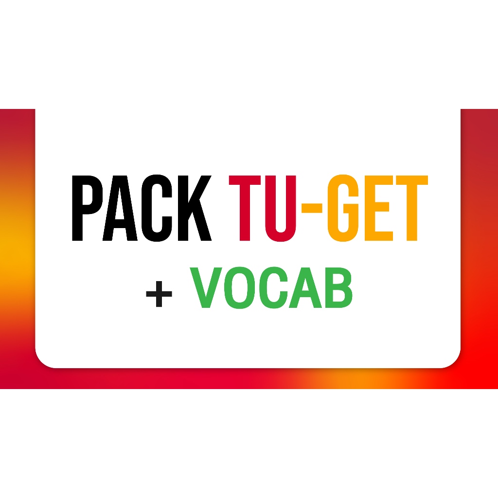 คอร์สเรียนออนไลน์ PACK TU–GET + VOCAB | Shopee Thailand