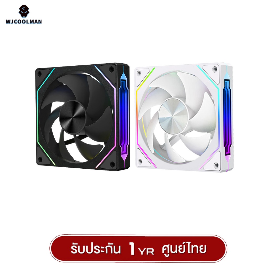 พัดลมระบายความร้อน WJCOOLMAN Mirror GT ARGB Side View 12CM Cooling Fan ...