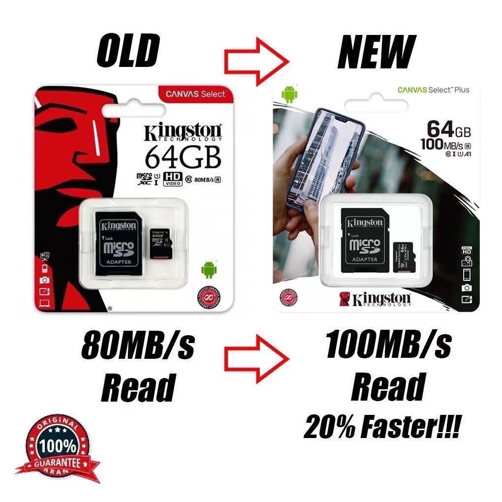 เมมโมรี่การ์ด Kingston Micro SD card Memory Card2GB 4GB 8GB 16GB 32GB ...
