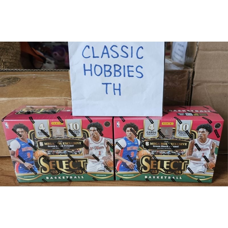2023-24 Panini Select Basketball NBA Hobby Mega Box (Green Shock Prizms ...