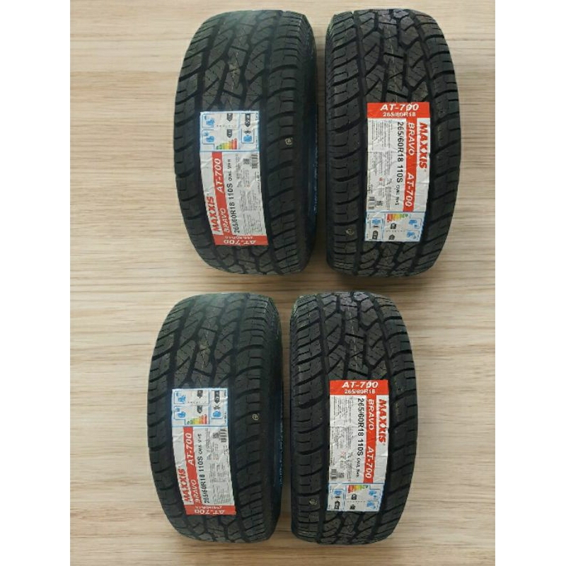 ยาง รถยนต์ราคาถูก maxxis 265/60/18 ยางปีใหม่ 2024ดอกยางAT700ขายถูก(ราคาต่อ1เส้น)มีสินค้าพร้อมจัด ...