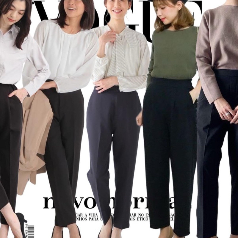 เอวสูง กางเกงขายาวแบรนด์ญี่ปุ่น Chocol Raffine Robe Authentic Slit ...