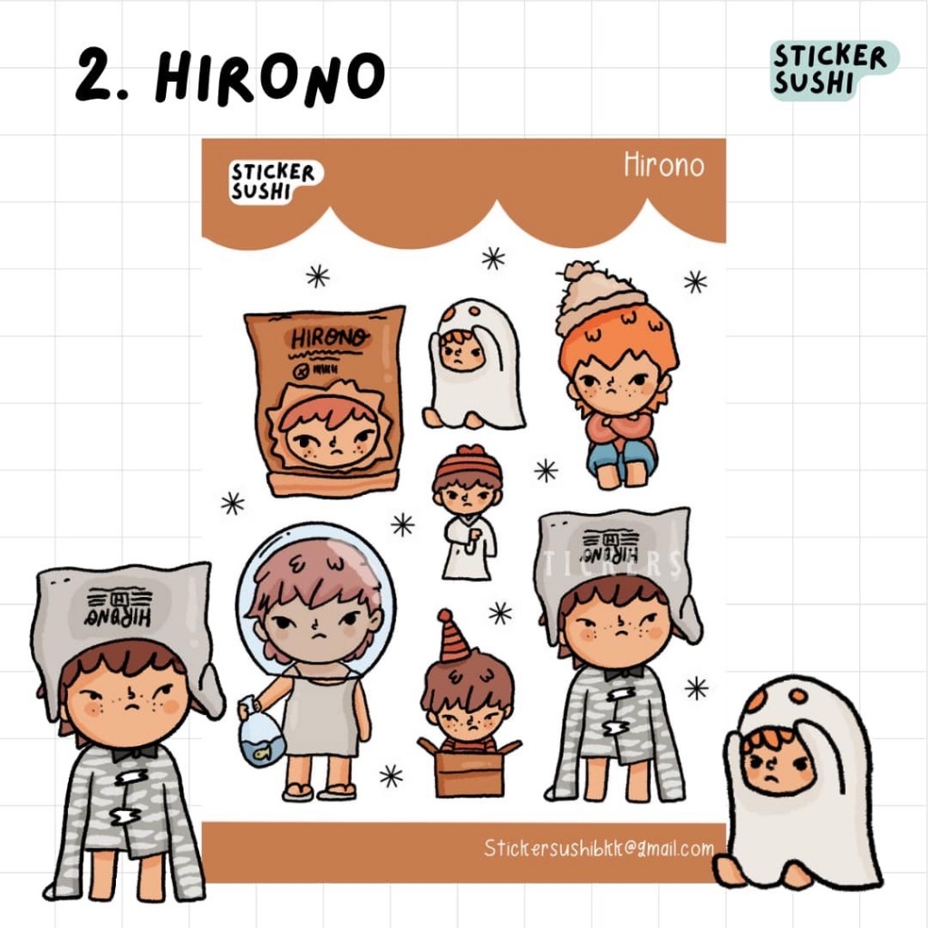 Popmart Fan Art Sticker | A5 Sheet | สติ๊กเกอร์ POPMART น่ารัก เคลือบ ...