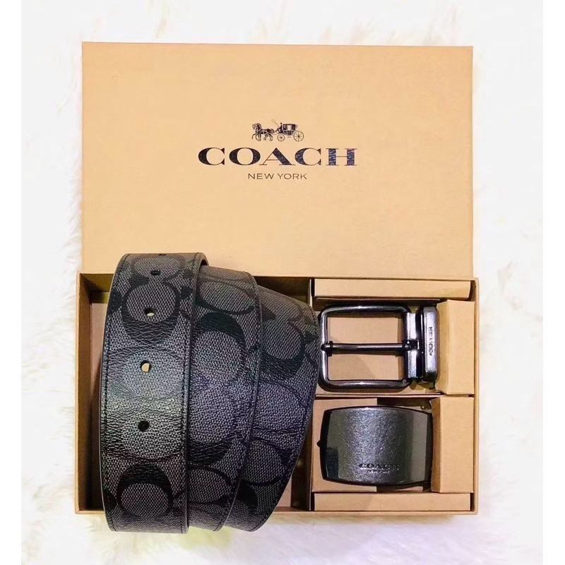 Coach Set เข็มขัด coach เส้นใหญ่2หัว | Shopee Thailand