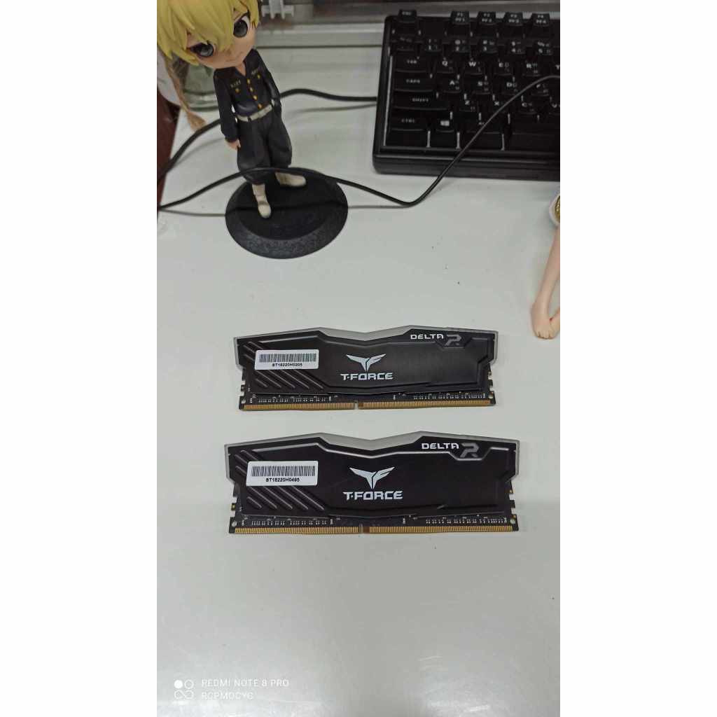 8GB ( 4GBx2 ) DDR4/2400 RAM PC TEAM T-FORCE DELTA RGB BLACK สินค้าใช้ ...