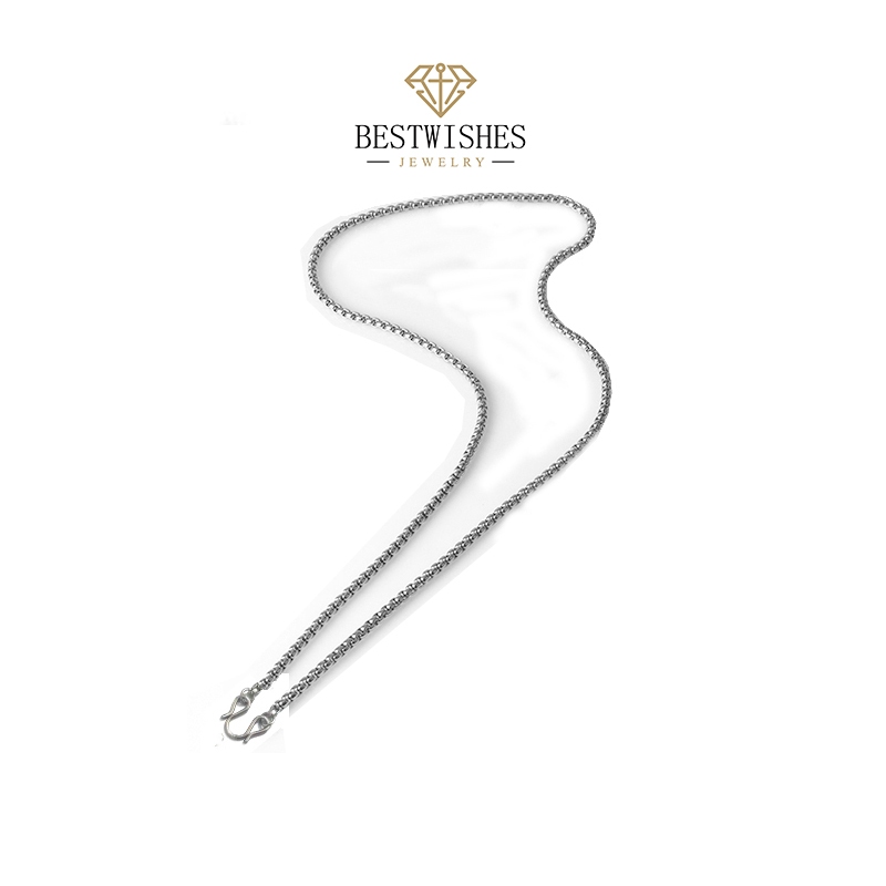 （BW jewelry）สร้อยคอมุกรูปสี่เหลี่ยมจัตุรัส จี้พระพุทธรูปไทย ด้วยโซ่ ...