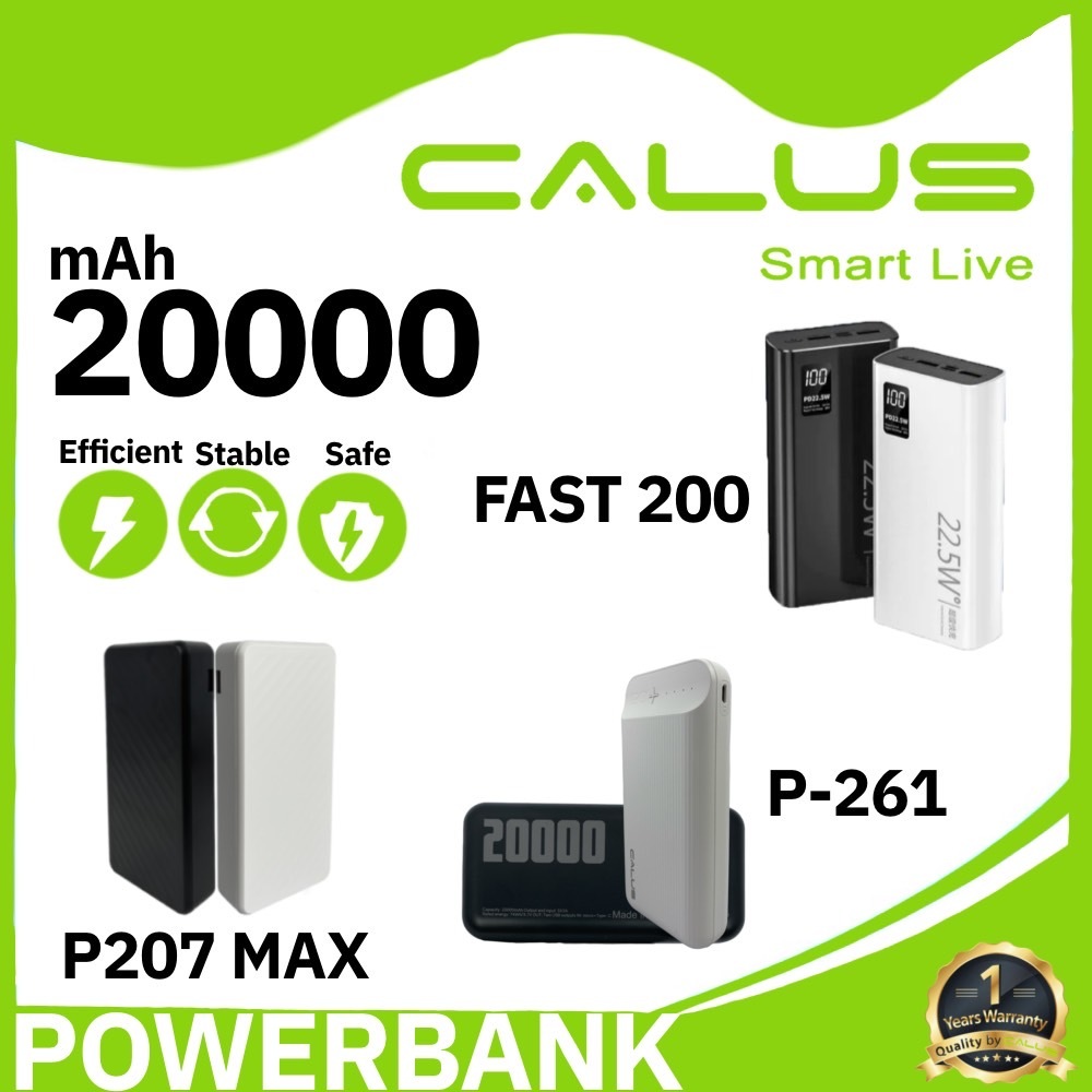 (รับประกัน 1ปี) CALUS Power Bank พาวเวอร์แบงค์ 20000 mAh รับประกัน ...