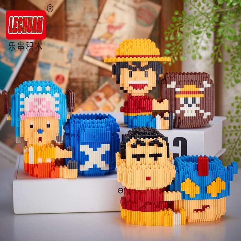 ตัวต่อนาโนแบบเฟือง Size XL - Lechuan Pen Holder Pikachu / Stella Lou / Stitch / Luffy / Chopper ...