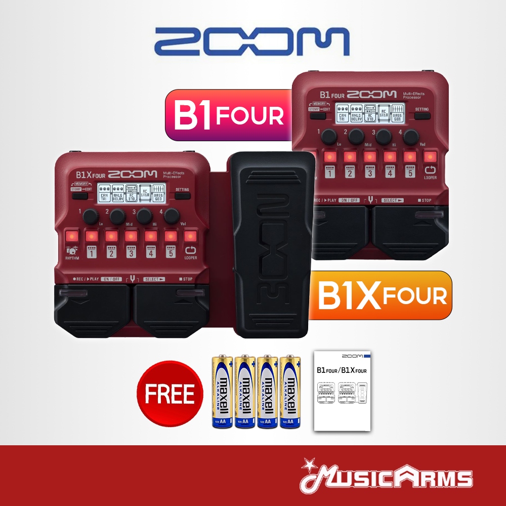 ZOOM B1 / B1X Four Bass Multi-Effect Processor มัลติเอฟเฟคเบส Music ...