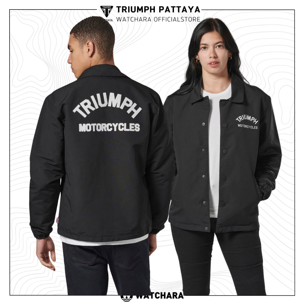 Triumph เสื้อแจ็คเก็ตคาร์เตอร์ CARTER COACH JACKET สีดำลาย TRIUMPH ...