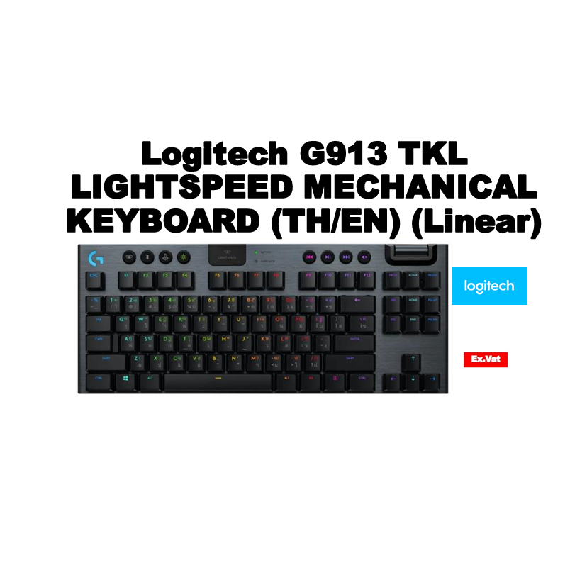 Logitech G913 TKL LIGHTSPEED MECHANICAL KEYBOARD (TH/EN) (Linear ...