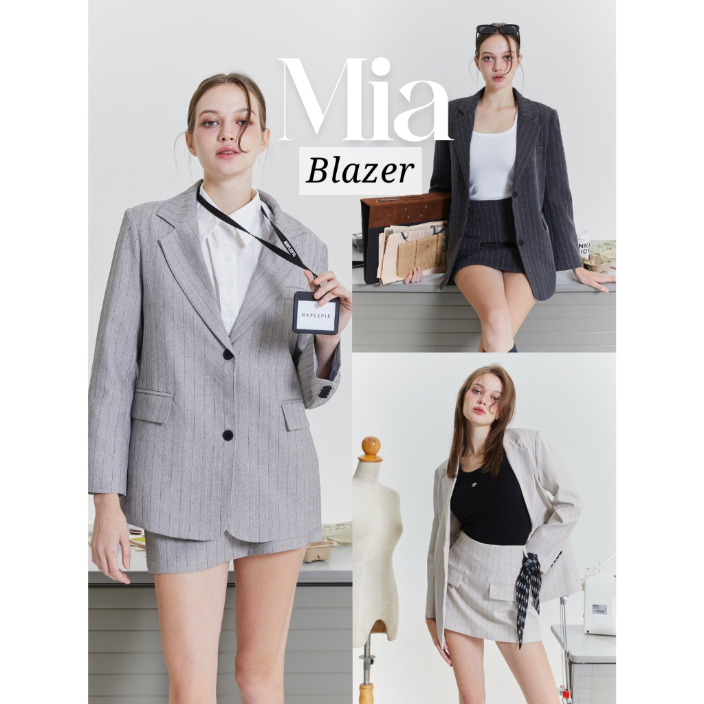 Maplepie - Mia (มี-อา) Blazer 1090.- เฉพาะเบลเซอร์ ทรงโอเวอร์ไซส์ | Shopee Thailand