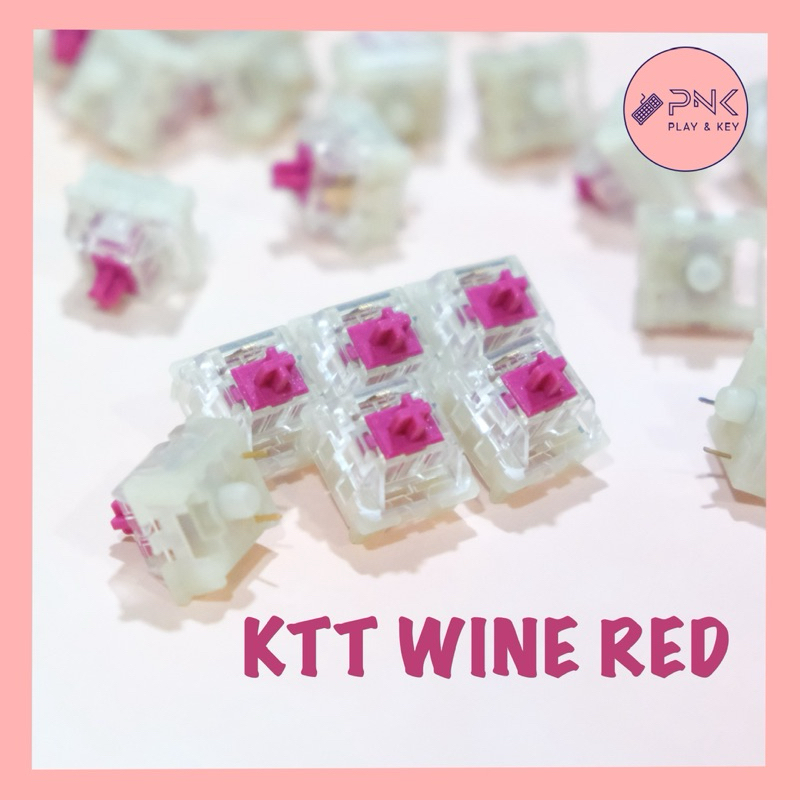 [ส่งไว] KTT Wine Red Linear Switch สำหรับ Custom คีย์บอร์ด, Mechanical Keyboard, สวิตซ์ไวน์เรด ...