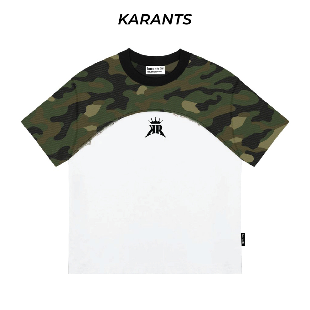 Karants เสื้อยืดผ้าลายพรางแบรนด์ระดับโลก Form Boxy Streetwear Hot Trend ...