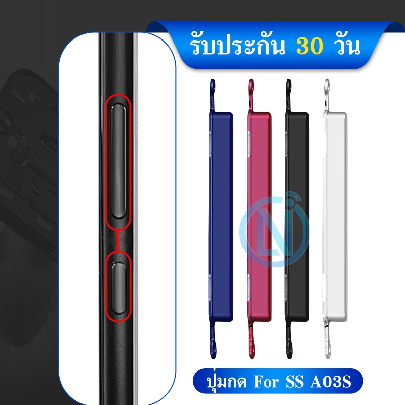 ปุ่มกดสวิทช์ด้านนอก SS A03s ปุ่มเปิด/ปิด ปรับระดับเสียงขึ้นลง ปุ่มเพิ่ม ...
