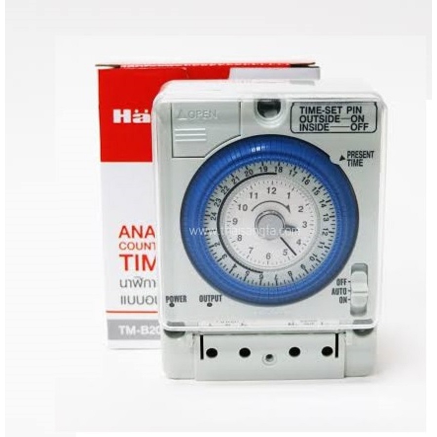 HACO Timer สวิตช์ตั้งเวลา 24 ชั่วโมง มีแบตสำรอง รุ่น TM-B20 | Shopee ...