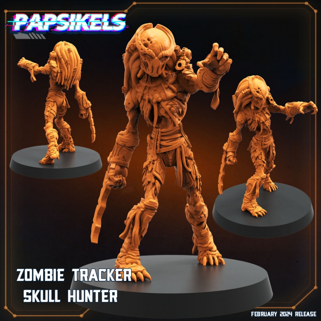 Zombie Tracker Skull Hunter - Skull Hunters - Undead Zombie Humanoid ...