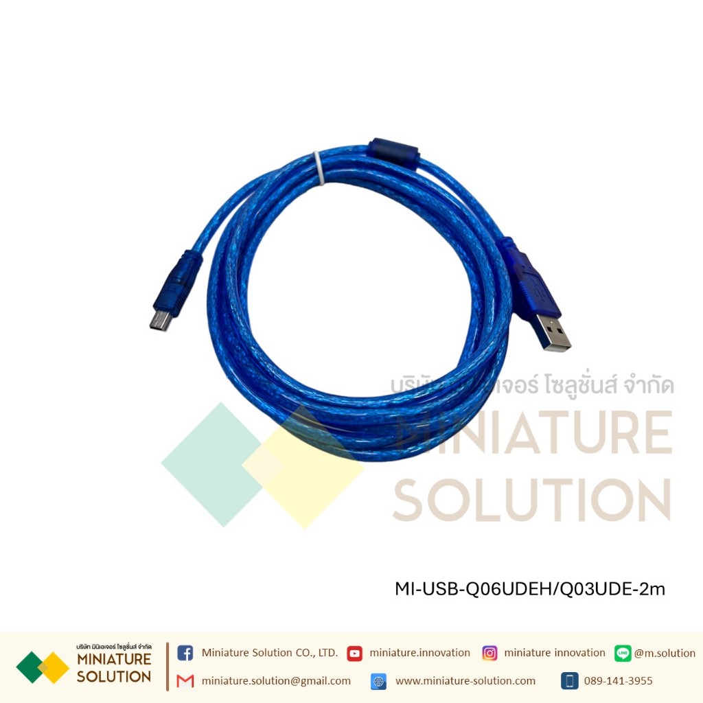 สายโหลด PLC Mitsubishi Q series USB-Q06UDEH / Q03UDE ยาว 2และ3 เมตร ...