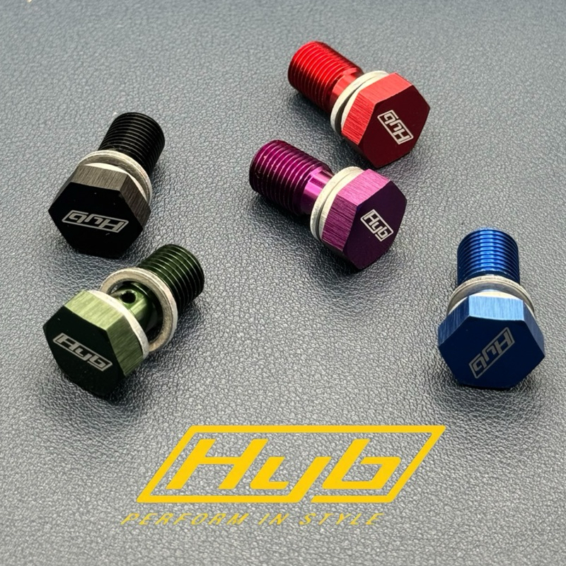 น็อตน้ำมันเบรคเกลียว1.0 เกลียวละเอียด Hyb แท้ ครบทุกสี พร้อมแหวรPLOTแท้ ...