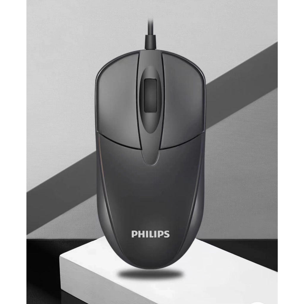 Philips SPK7234 โน้ตบุ๊คแสงคอมพิวเตอร์เดสก์ทอป USB เมาส์แบบมีสายธุรกิจ ...