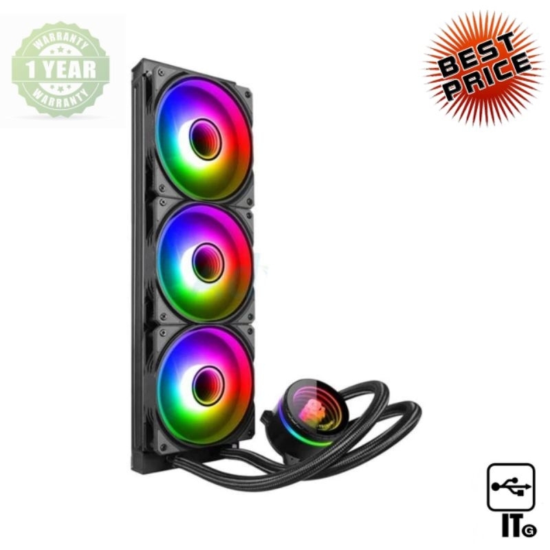 LIQUID COOLING TSUNAMI COOLMAN CM-360 PRO ARGB ประกัน 1Y พัดลมและซิงค์ระบายความร้อน | Shopee ...