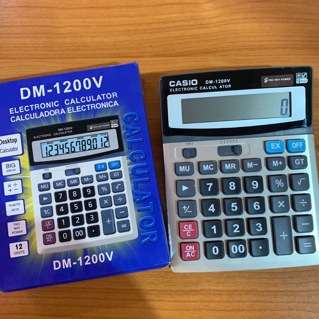 พร้อมส่ง เครื่องคิดเลข CASIO รุ่น DM-1200V หน้าจอ 12 หลัก จอใหญ่ ใช้งานง่าย | Shopee Thailand