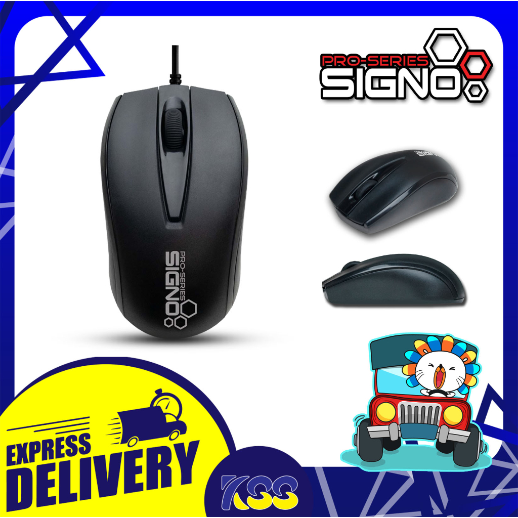 เมาส์สายมาตรฐาน Signo Usb Optical Mouse 1000 Dpi Black รุ่น MO-270 สีดำ ...