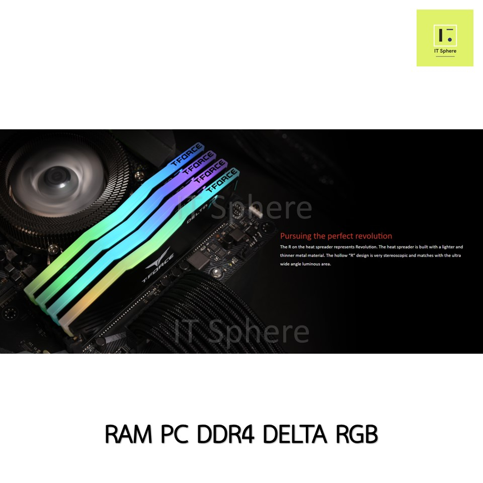 RAM DELTA RGB BLACK 16GB 32GB (8x2GB) (16x2GB) Bus 3200 3600 แรม PC ...