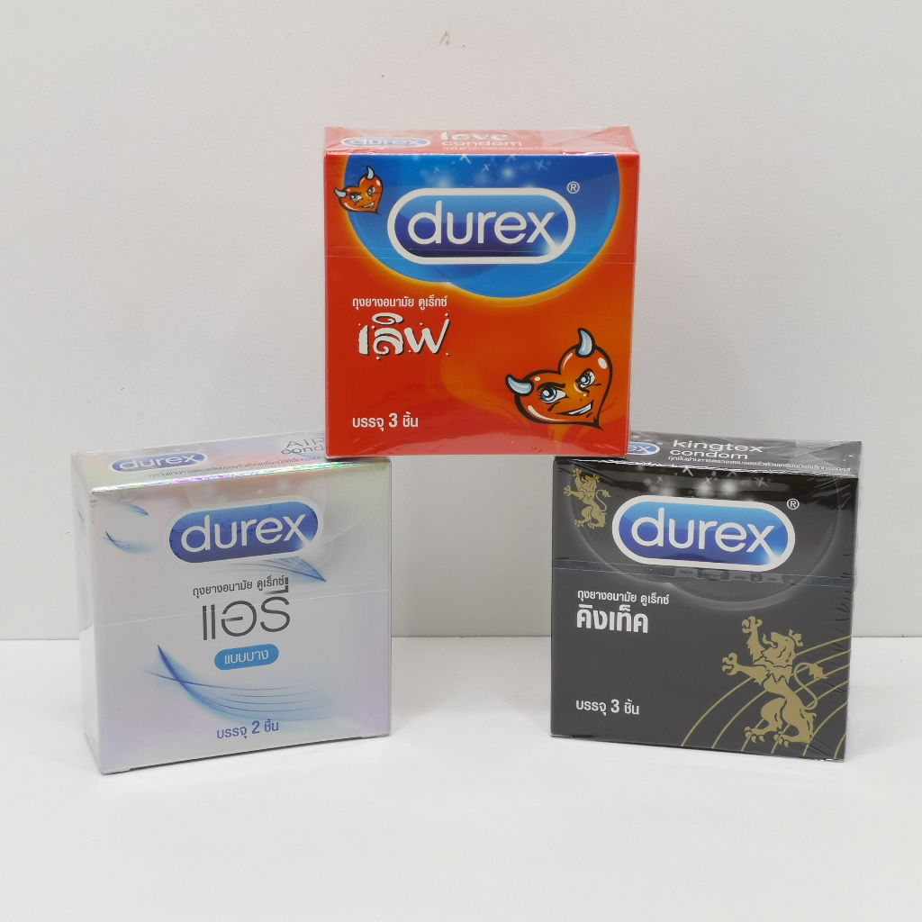 Durex Condom ถุงยางอนามัย ดูเร็กซ์ ขนาด 1 กล่อง Love Kingtex Airy 1247
