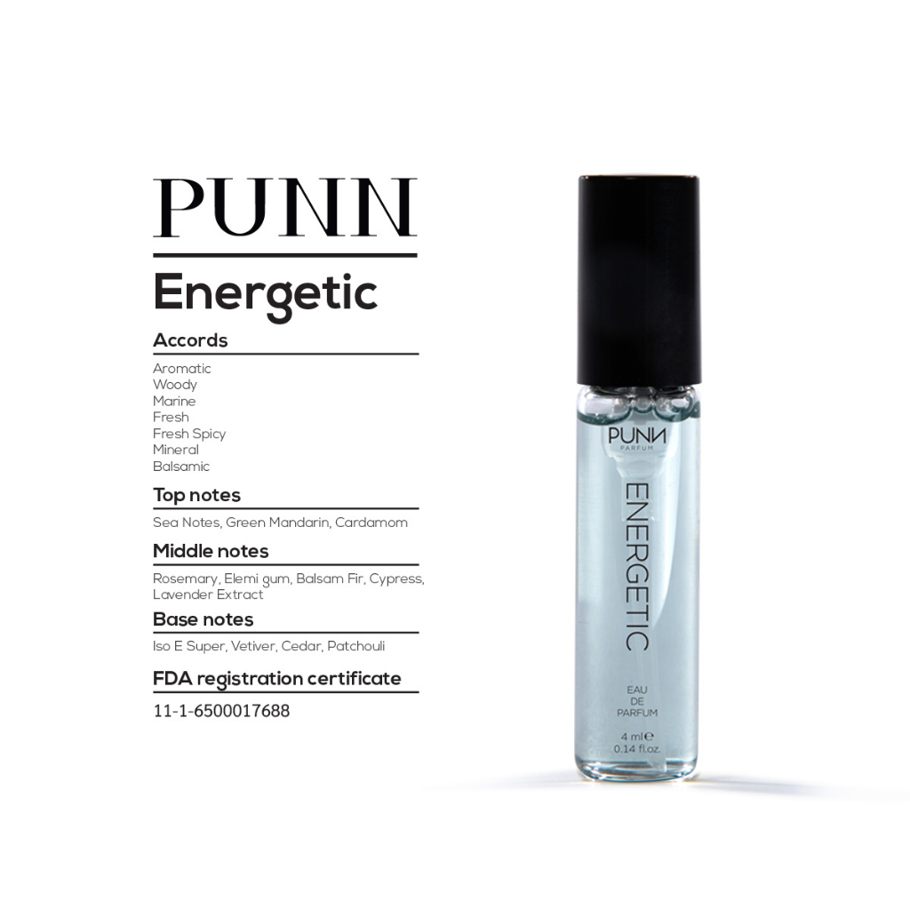PUNN, Energetic น้ำหอมผู้ชายและผู้หญิง (EDP ขนาด 4 ml) ความสดชื่น ที่ ...