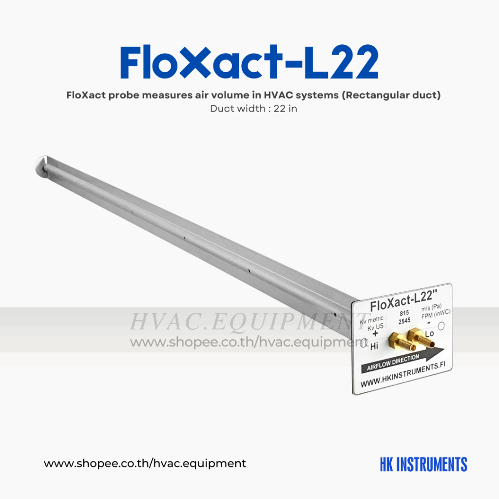 HK Instruments, Floxact-L, Multifunctional air flow probe, Rectangular ...