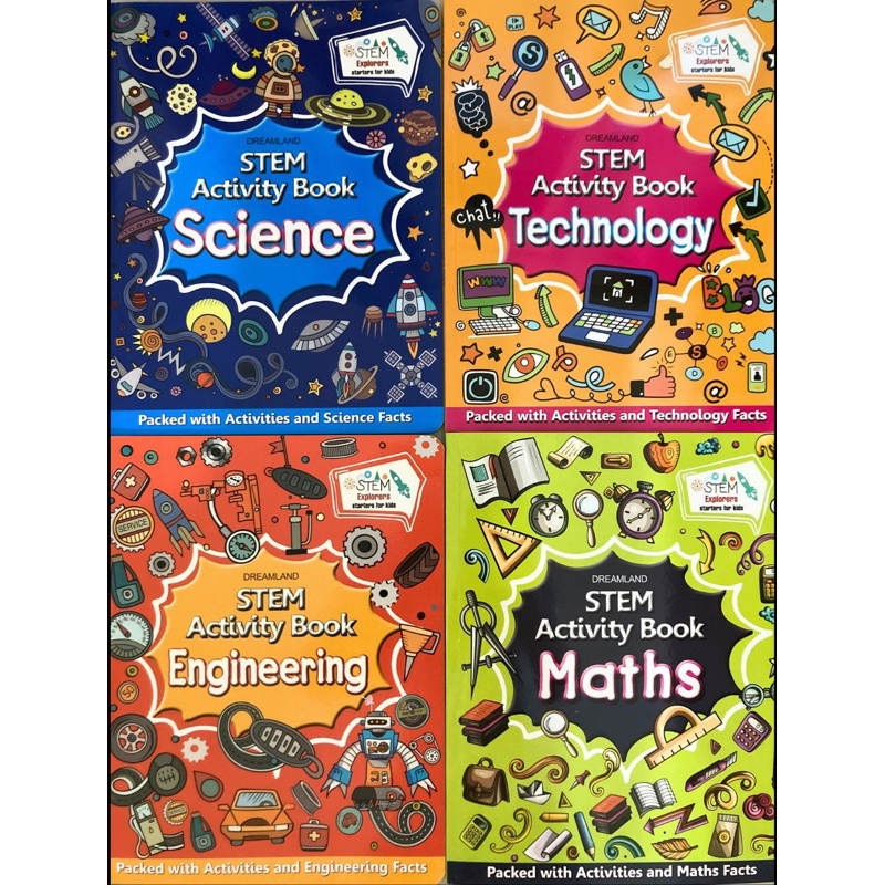 STEM Activity Books STEM for kids แบบฝึกหัดเสริมพัฒนาการสเต็ม | Shopee ...