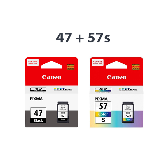Canon PG-47 BLACK / CANON CL-57 COLOR / CANON CL-57s COLOR Original ...