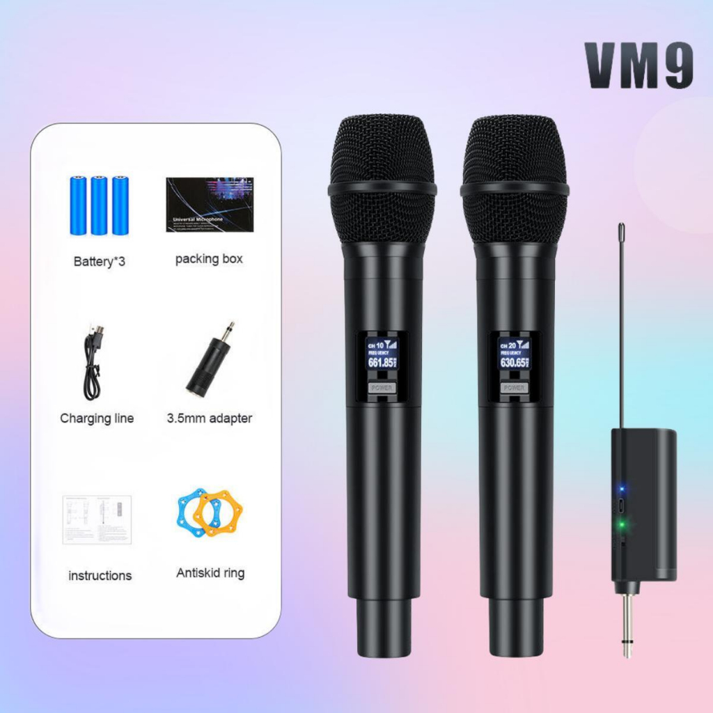 VM9,wireless microphone) ไมค์ ลอย ไร้ สาย,ไมโครโฟนไร้สาย,ไมค์โครโฟน,ไมค์ลอยเสียงดี,ไมค์ร้องเพลง ...