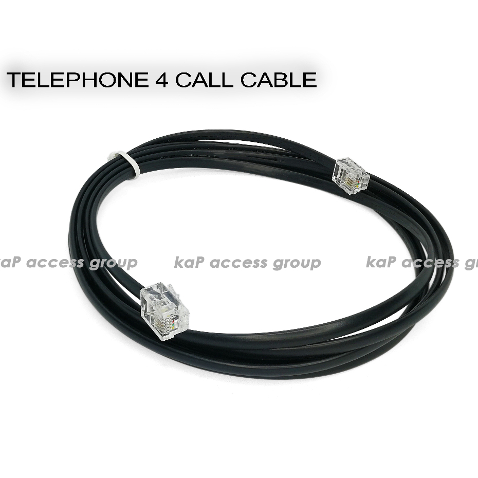 สายโทรศัพท์ สีดำ 4พิน 4C RJ11 เสียบสายโทรศัพท์บ้าน สายสัญญาณ | Shopee ...