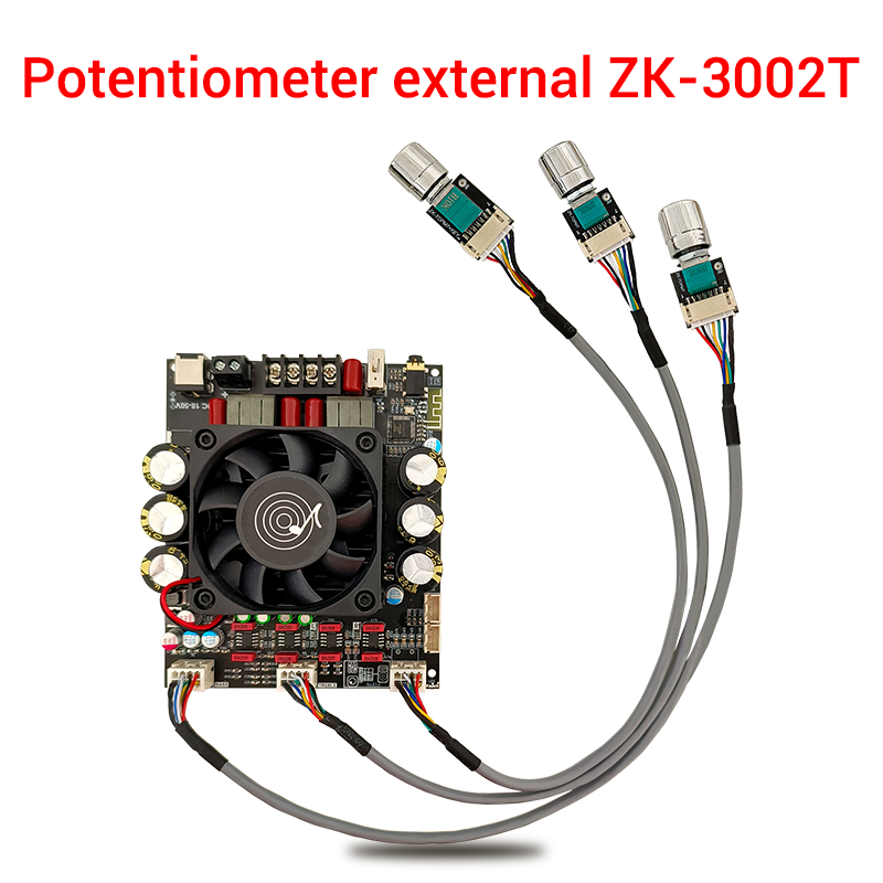แอมป์จิ๋ว ZK 3002T 300W*2 บอร์ดขยายเสียง 2.0 แผ่นด้านหน้าไมโครโฟนขยาย ...
