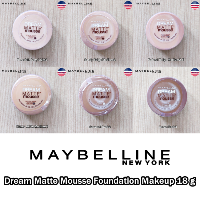 Dream Matte Mousse Foundation Makeup 18 g ดรีม แมท รองพื้นเนื้อมูส ...