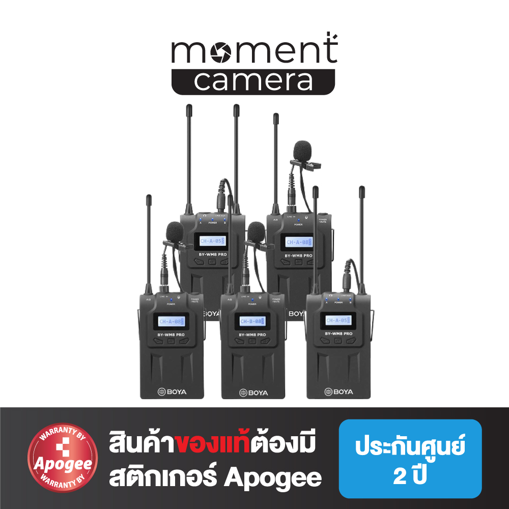 BOYA BY-WM8 PRO UHF Dual-Channel Wireless Microphone System ไมค์โครโฟน ...