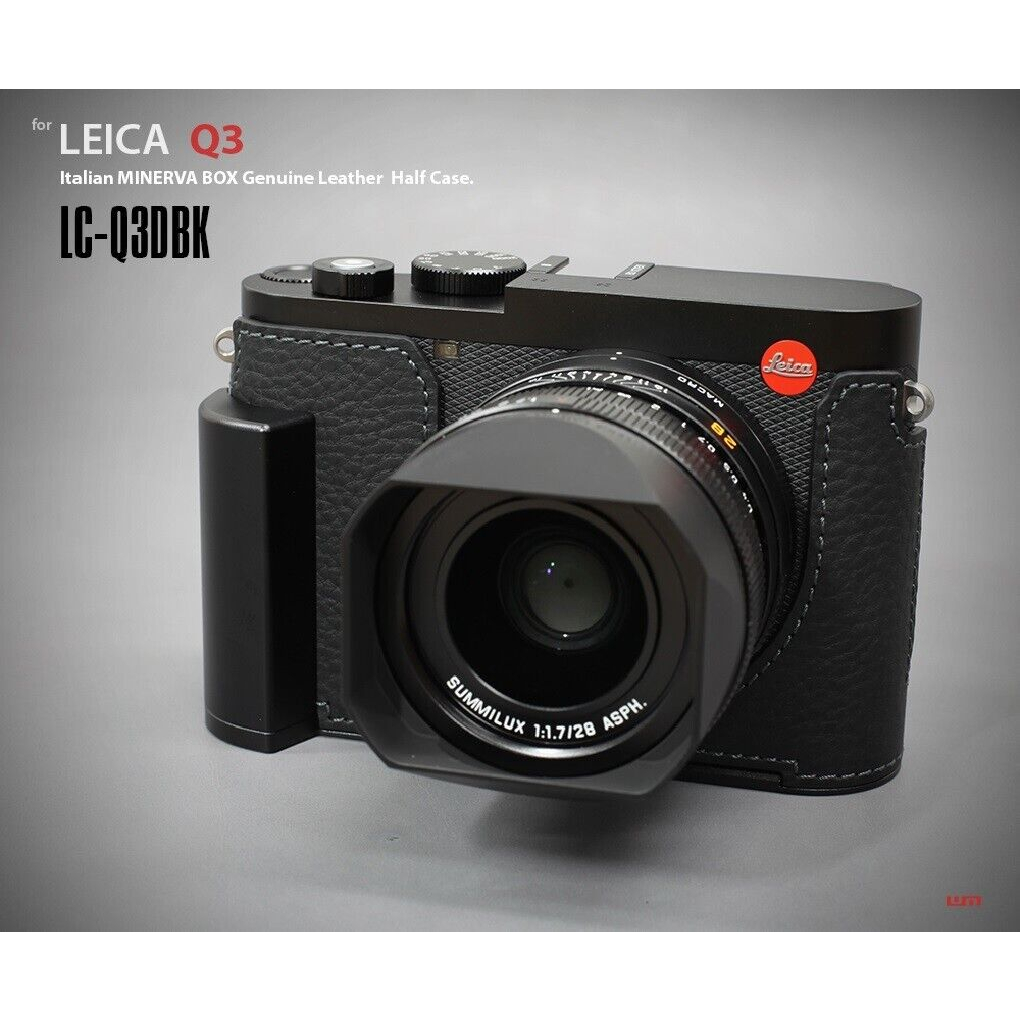 LIM'S Design Leica Q3 [Black] Half Case ทำจากหนังแท้ประเทศอิตาลี LIM'S ...