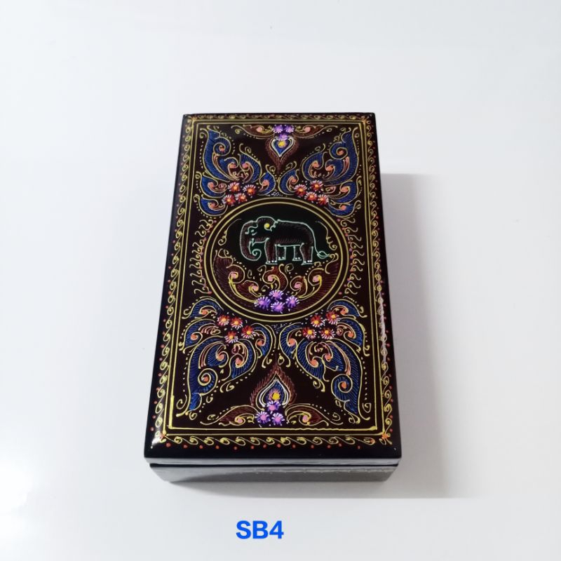 กล่อง เครื่องเขิน ล้านนา กล่องเครื่องประดับ หรือ ใส่ของจุกจิก งานเพ้นท์สี ล้านนาสไตล์ ลงลัก hand ...