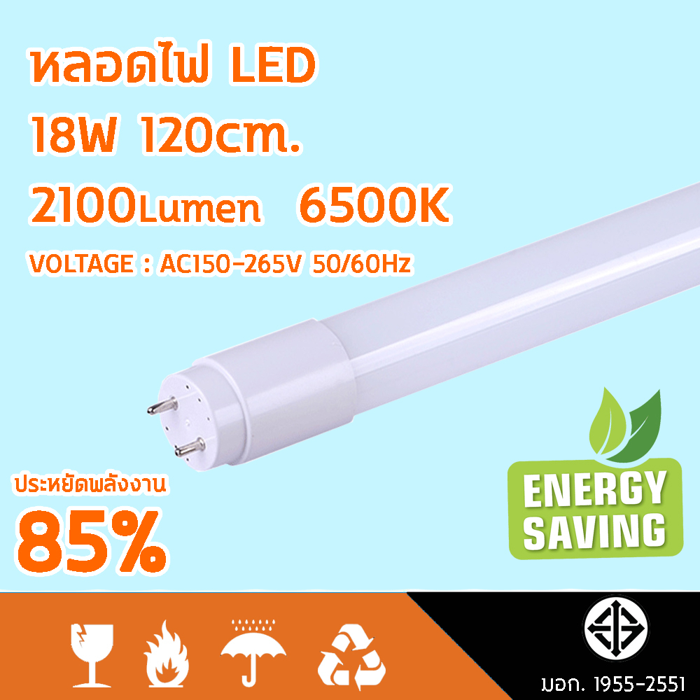 หลอดไฟ ชุดหลอดไฟLED T8 หลอดสั้น/ยาว 9W 18W 20W 40W | Shopee Thailand