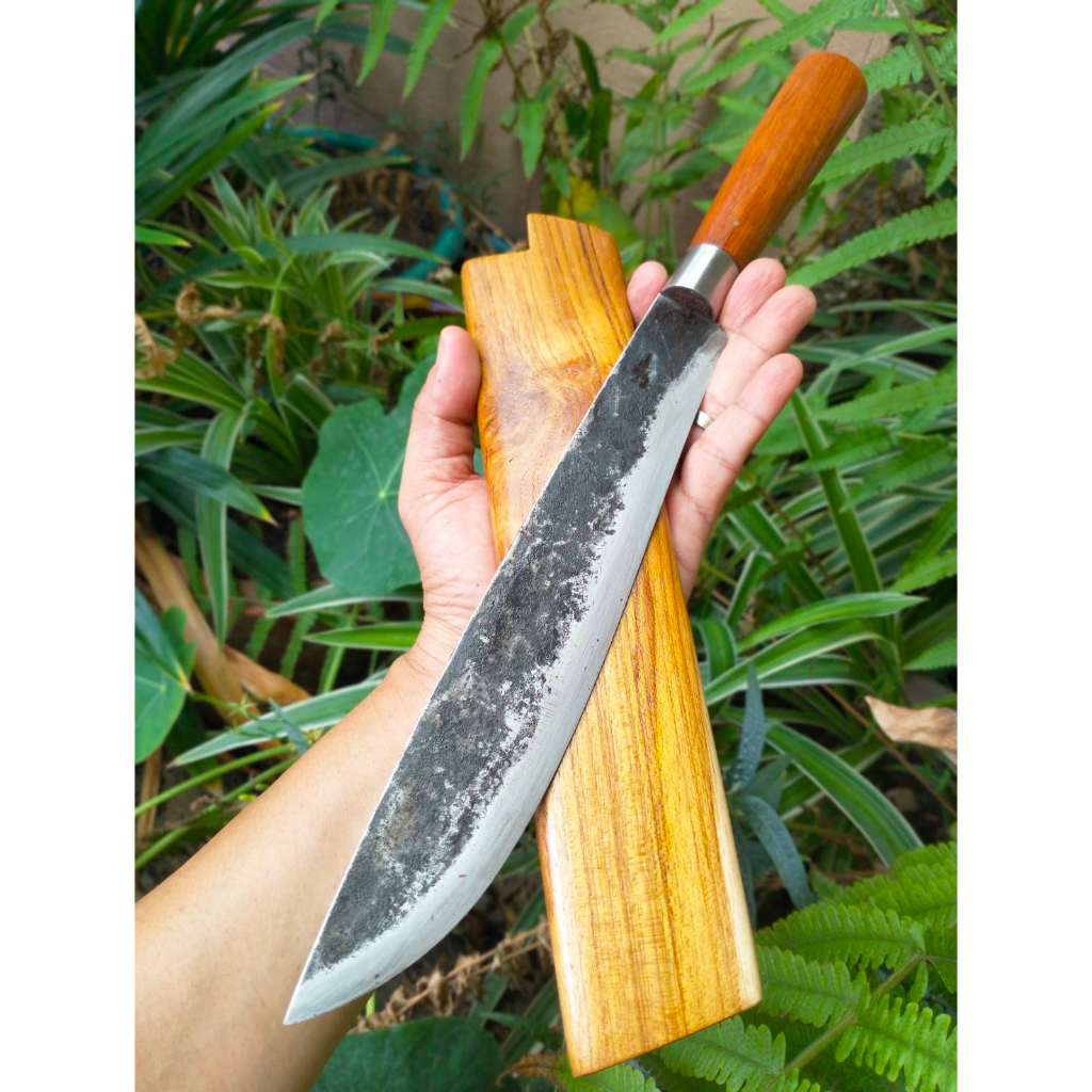 มีดซุย มีดเหน็บ อีเหน็บ E-Nep มีดควาญ มีดพกพา มีดเดินป่า มีดแคมป์ 9.8” SUP9 ตีร้อนชุบแข็ง ผิวไฟ ...