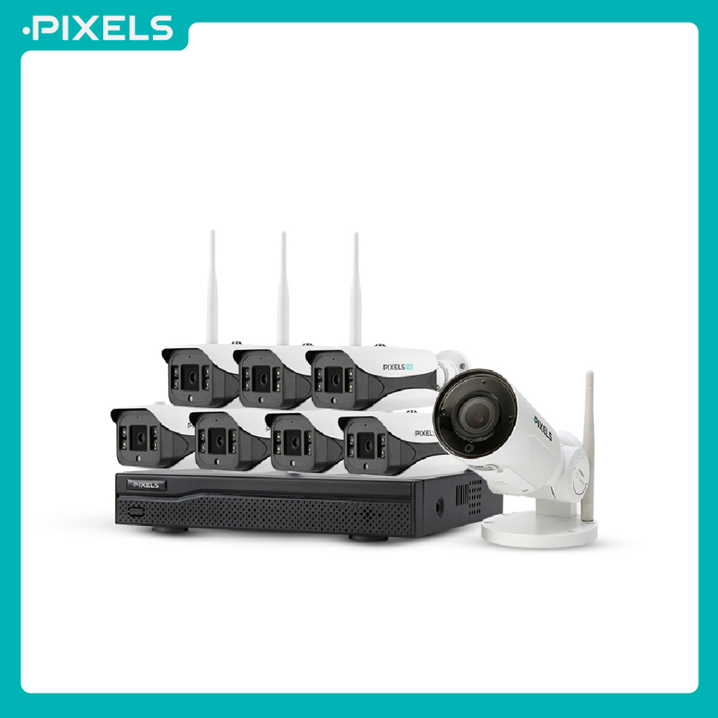 Wi-Fi KITS X SERIES ZOOM NEW GEN 7+1 PTZ กล้องวงจรปิดไร้สาย PIXELS หมุน ...
