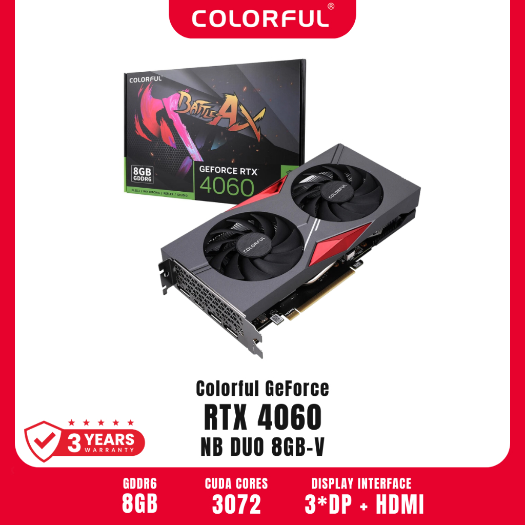 COLORFUL GPU iGame GeForce RTX 4060 NB DUO 8GB-V Warranty 3 years ...