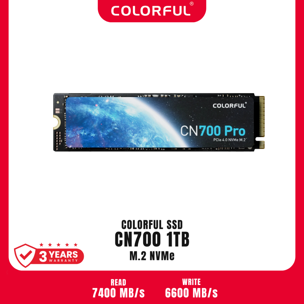 Colorful SSD CN700 1 TB PRO (M.2 NVMe 74006600 MBs) Warranty 3 years ...