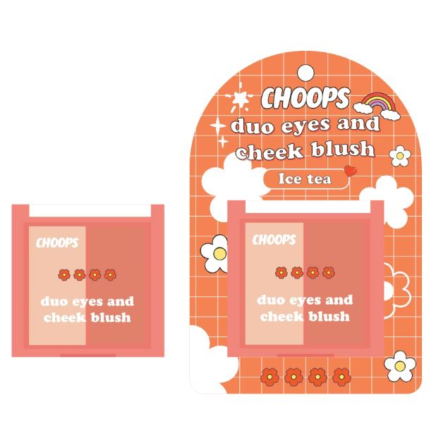 CHOOPS Duo Eyes And Cheek Blush จุ๊ปส์ พาเลทแต่งหน้า | Shopee Thailand