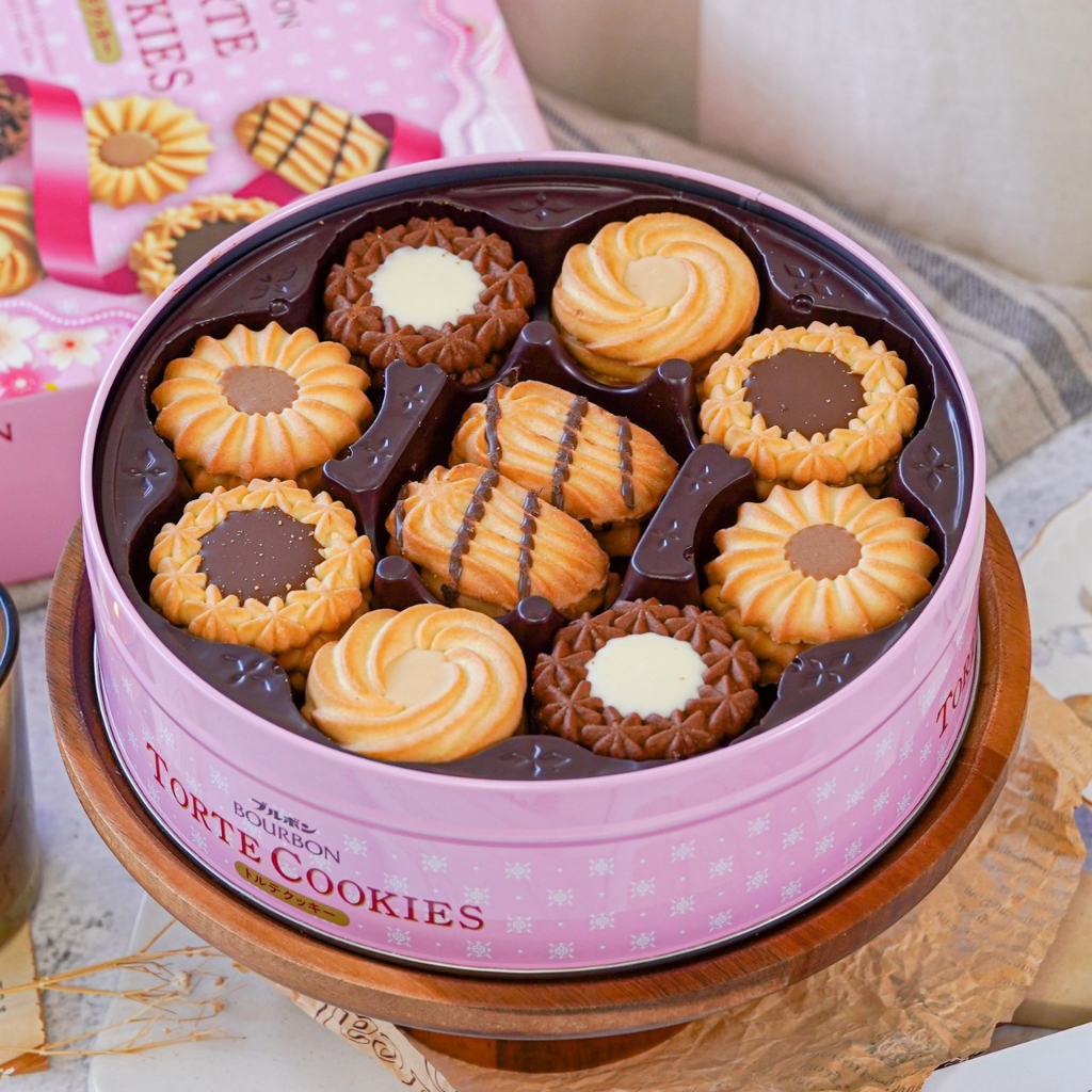 คุกกี้ เบอร์บอน ทรอเต้ BOURBON Torte Cookies / Butter Cookies (กระป๋อง) Hello Kitty / Slai O'lai ...