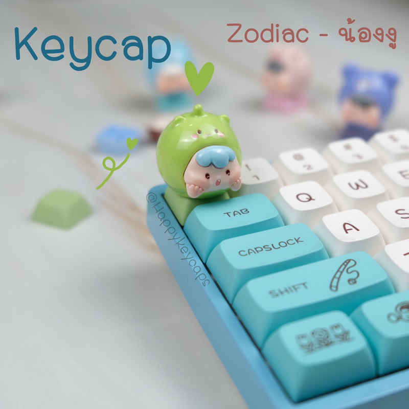 คีย์แคปการ์ตูนนักษัตรน้องงูน่ารักๆ ตัวอ้วนๆ เหมาะสำหรับปุ่ม ESC keycap ...