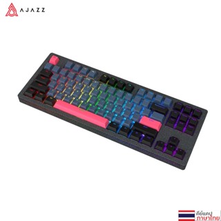 คีย์บอร์ดเกมมิ่ง Ajazz AKC087 87Key TKL Steel-Stacked Body Frame Yellow Switch Mechanical ...