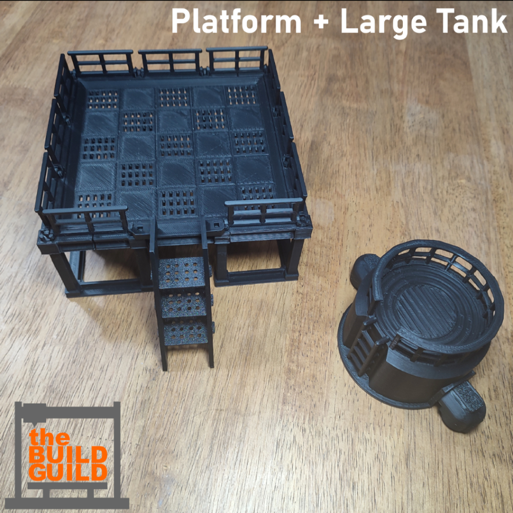 Platform with Large Tank Model Kit โมเดลจำลองชุดถังเก็บน้ำมันเชื้อเพลิง ...